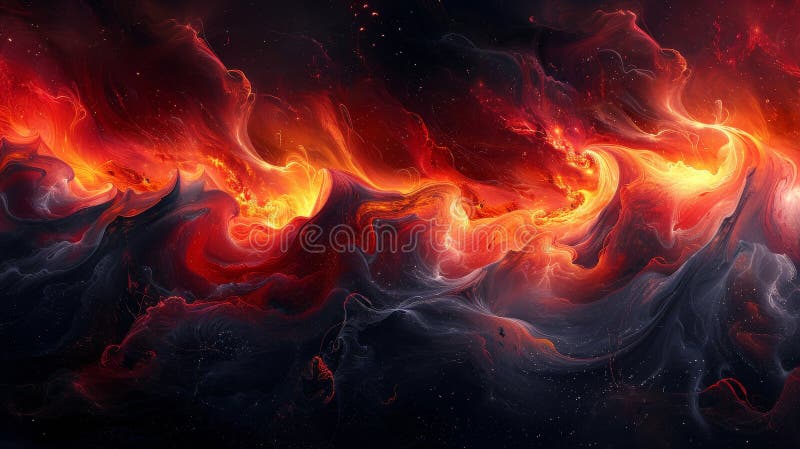 Visualize a Surreal Landscape Dominated by Shades of Black and Deep ...