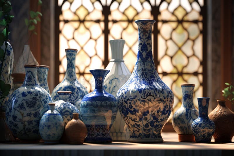 Visualize the Timeless Beauty of Islamic Pottery Stock Illustration ...