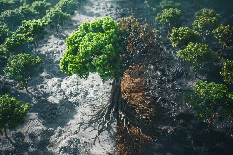 Visualize the Transformation of Forests from Lush Green Areas To Dry ...