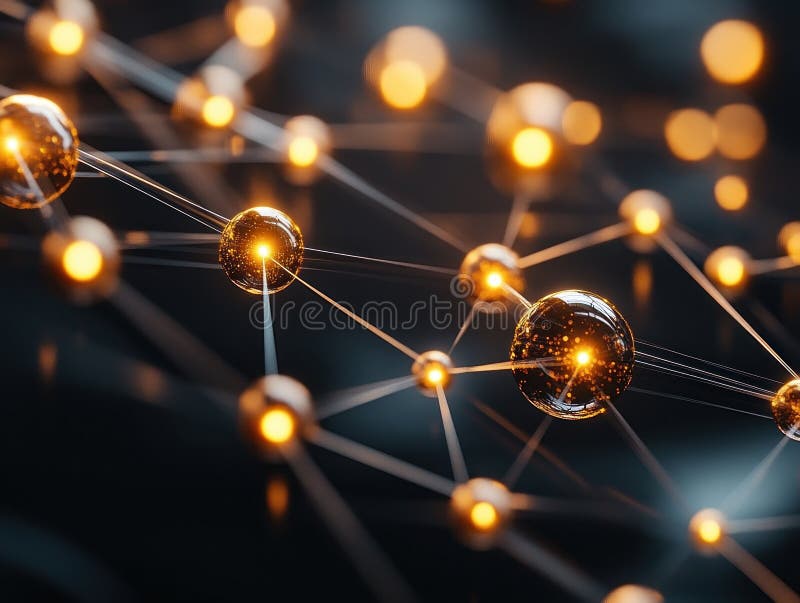 Visualize a Vibrant Flow of Glowing Orbs Connecting a Diverse Team ...