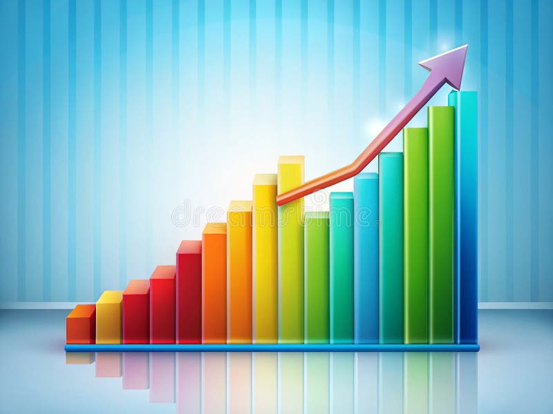 Visualize Your Datas Horizontal Growth an Abstract Infographic Chart ...