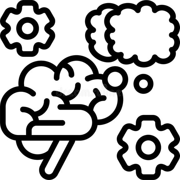 Visualized Thoughts Vector Icon Stock Illustration - Illustration of ...