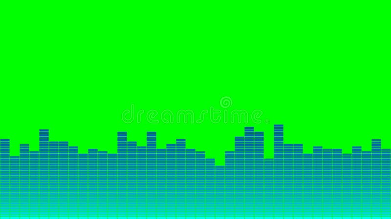 Visualizer Equalizer Audio Graphic Video with Greenscreen Background ...