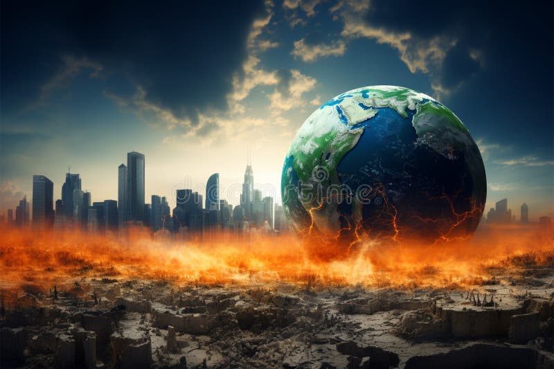 Visualizes Global Warmings Impact Stock Illustration - Illustration of ...