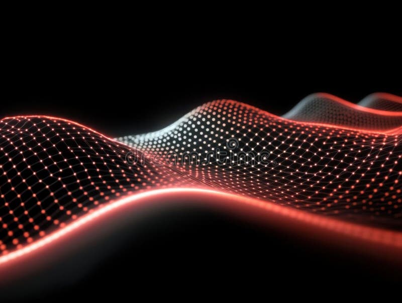 Visualizing Abstract Data Waves, a Glowing Grid Animation Stock ...
