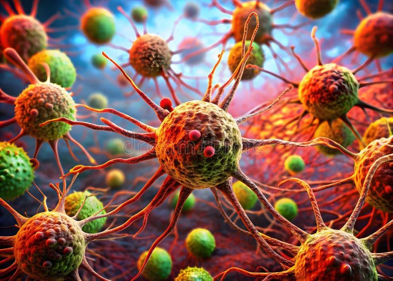 Visualizing the Aggressive Growth of Cancer a 3D Illustration of ...