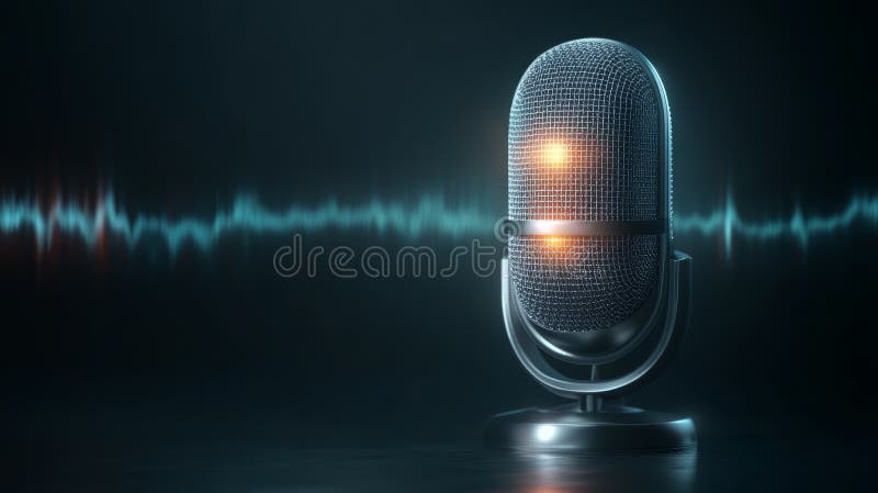 Visualizing Audio, Sound Waves Emanating from a Microphone in Dark ...