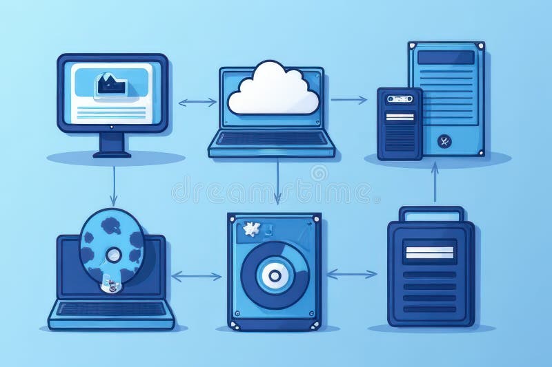 Visualizing Backup Solutions Stock Illustration - Illustration of ...