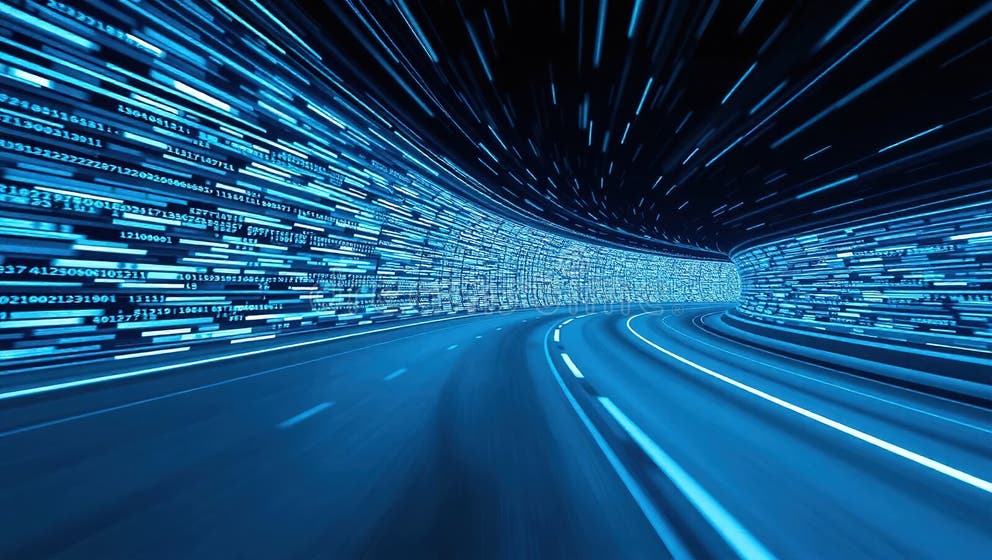 Visualizing Binary Data Flow a Stream of Digital Information on the ...