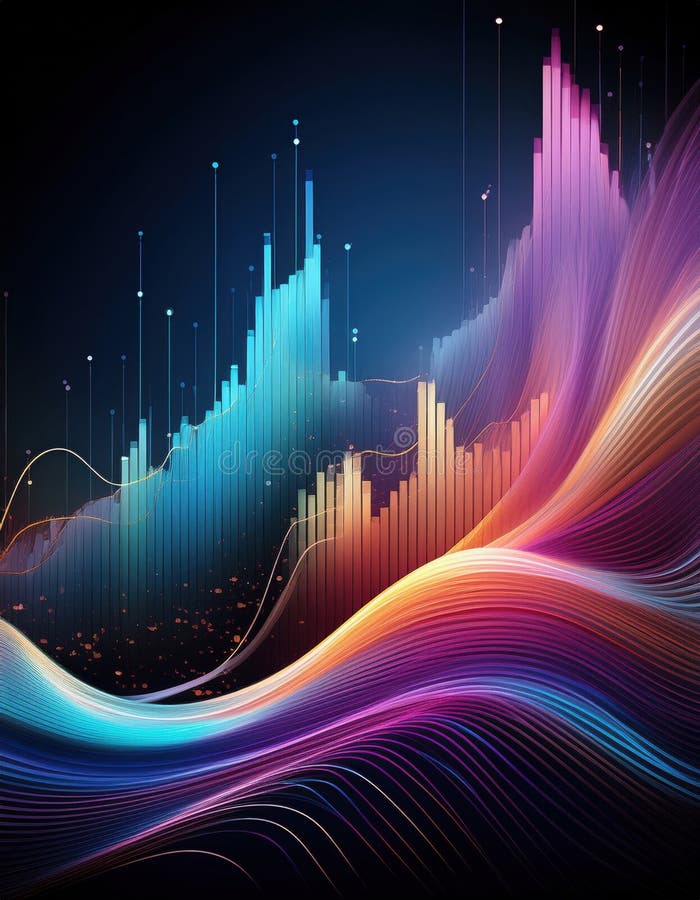 Visualizing Business Dynamics through Colorful Data Stock Image - Image ...