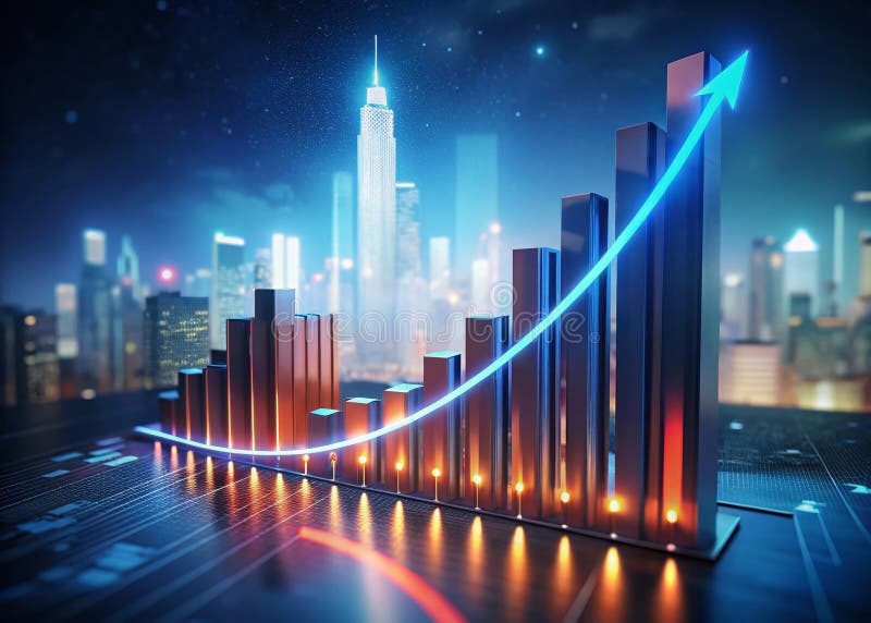 Visualizing Business Growth an Ascending Bar Chart for Financial ...