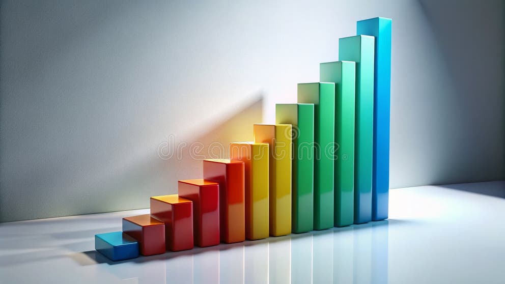 Visualizing Business Growth a Colorful Data Graph Chart for Dynamic ...