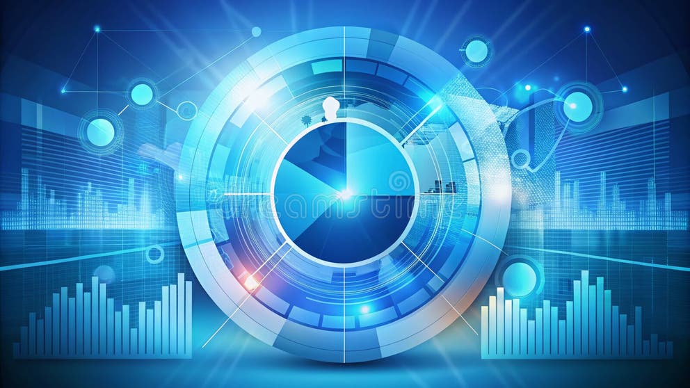 Visualizing Business Processes a Double Exposure Infographic of a Blue ...