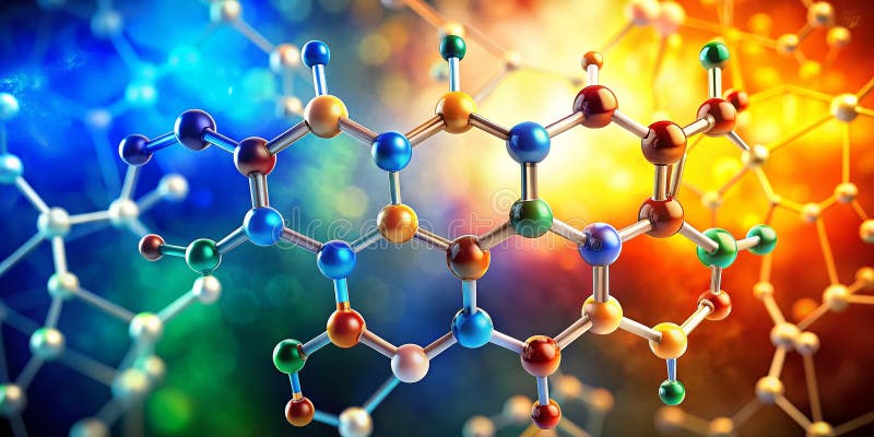 Visualizing Caffeines Molecular Structure a Vibrant and Detailed ...