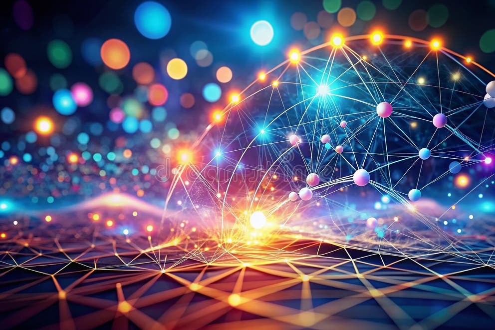 Visualizing Collaborative Connections an Abstract Network Design for Effective Meetings Stock ...