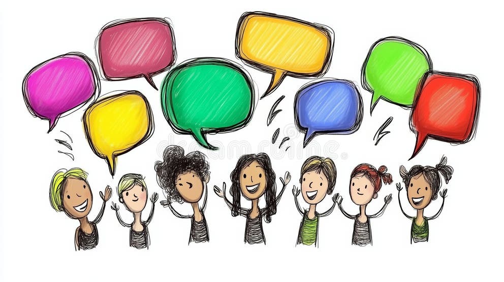 Visualizing Communication, Diverse Group Sharing Ideas and Expressing ...