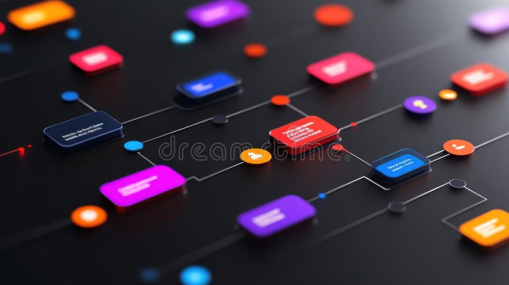 Visualizing Complex System Processes Stock Photo - Image of scheme ...