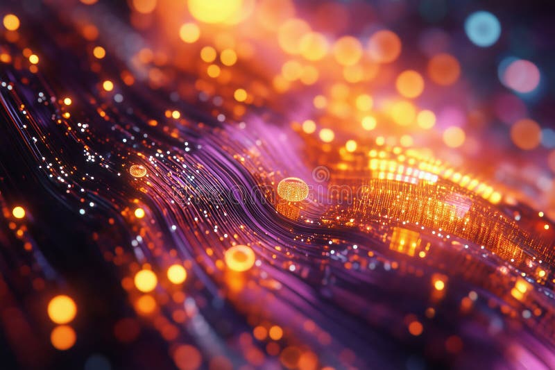 Visualizing the Complexities of Quantum Computing in Vibrant Patterns of Light Stock Photo ...