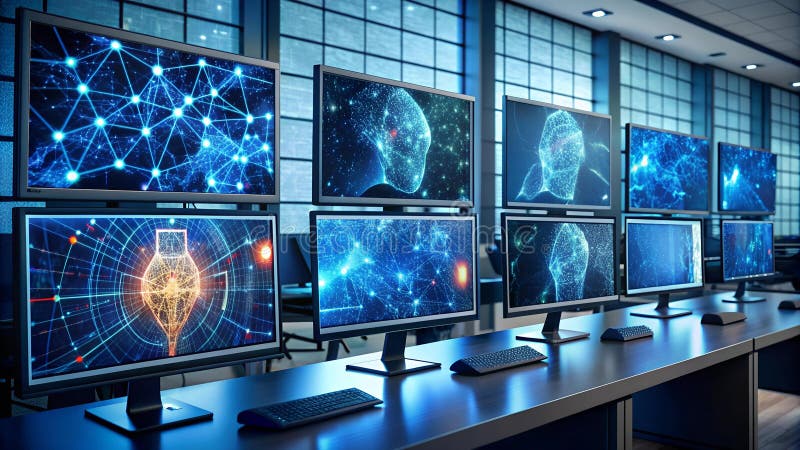 Visualizing The Complexity Of Machine Learning Training Generative Ai Stock Illustration