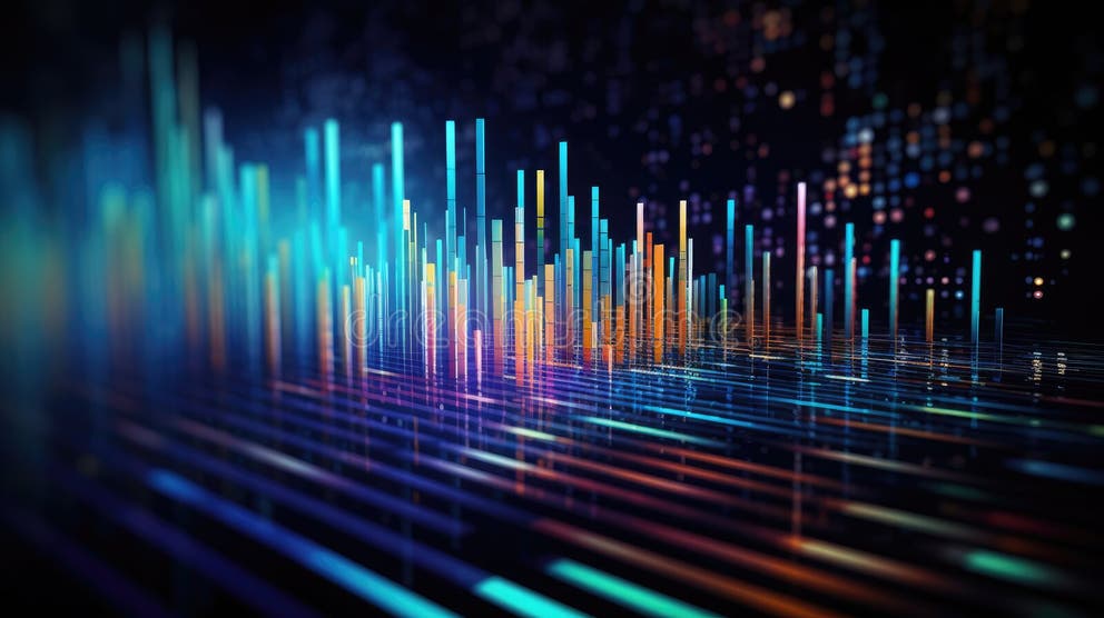Visualizing In A 3d Bar Diagramm Of Big Data Generated By An Clustering Algorithm Stock