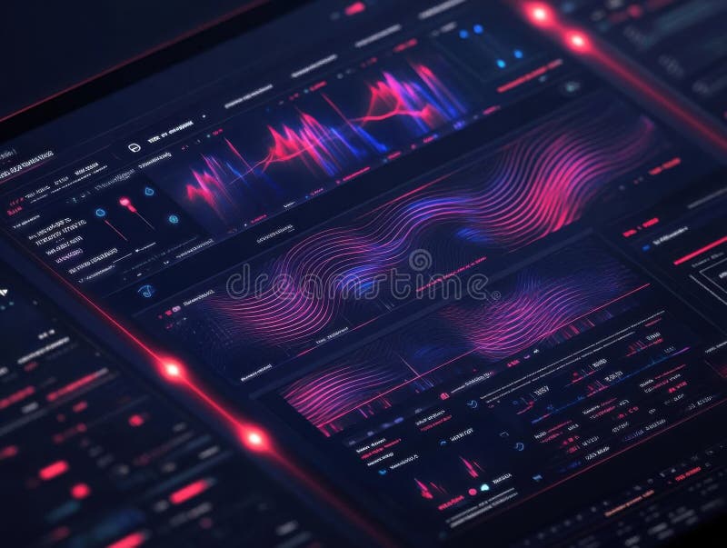 Visualizing Data: Dynamic Waves & Charts in Motion, Futuristic UI ...