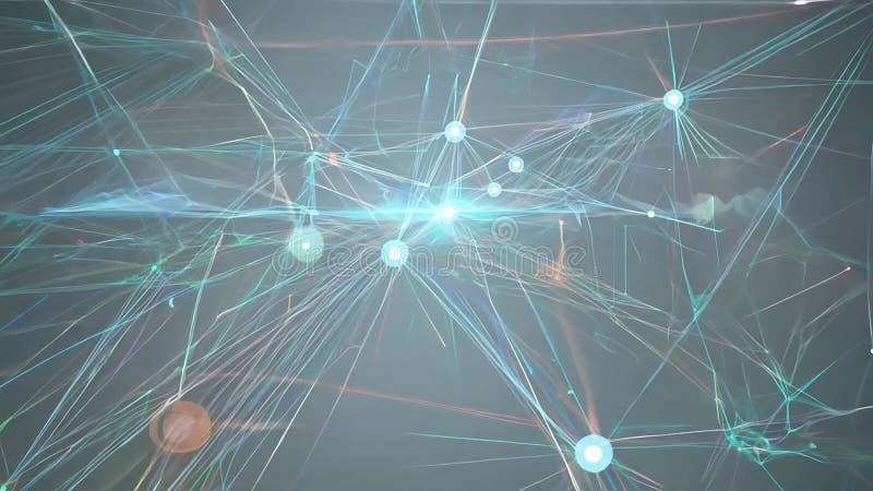 Visualizing Data Transfer in a Vibrant Network System Stock Video ...