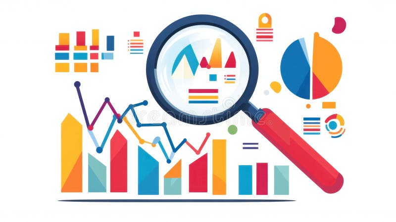 Visualizing Data Trends with Graphs Stock Image - Image of digital ...