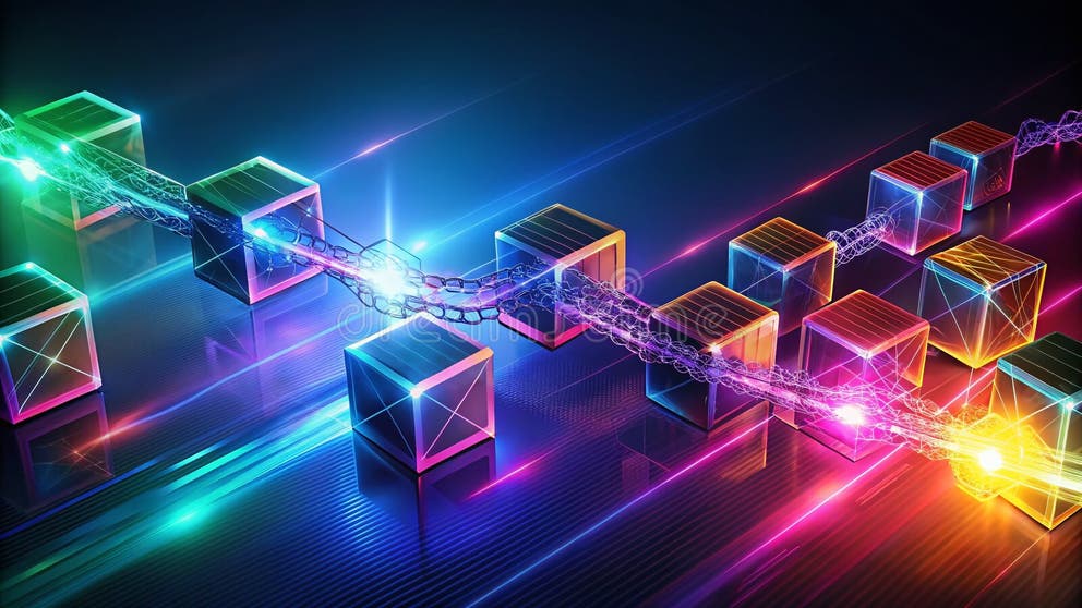 Visualizing Decentralized Ledger Technology Abstract Representation of ...