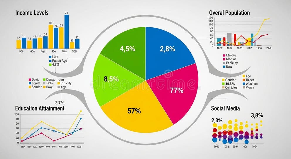 Visualizing Demographic Data with Pie Charts, Bar Graphs, and Line ...