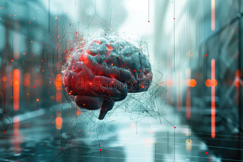 Visualizing Digital Brain Intelligence in Urban Environment Stock Image ...