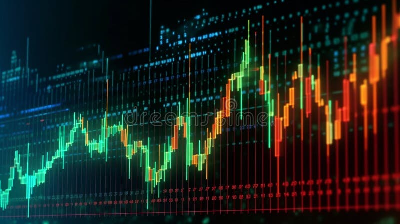 Visualizing Digital Money, Conceptual Market Chart and Fluctuation ...