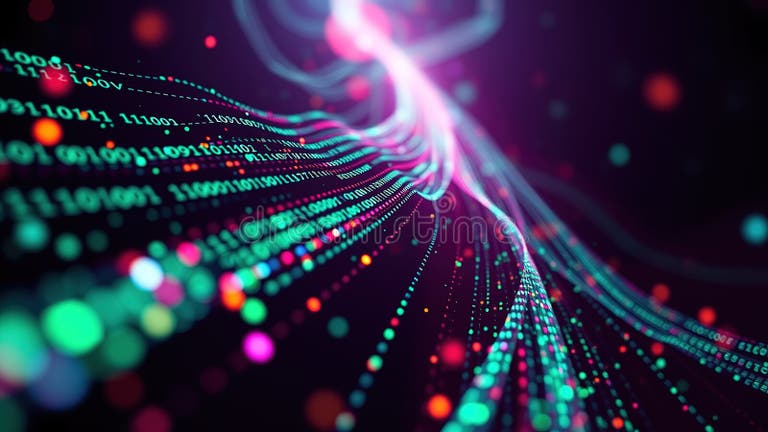 Visualizing the Dynamic Flow of Binary Data Transfer a HighTech ...