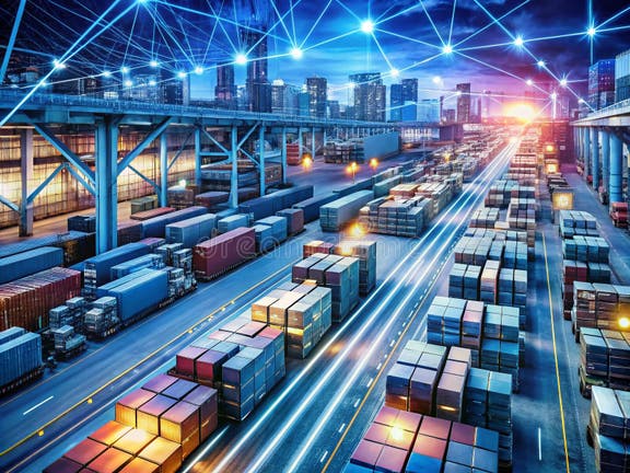 Visualizing the Dynamic Flow of Modern Supply Chains a Long Exposure Capture of Optimized ...