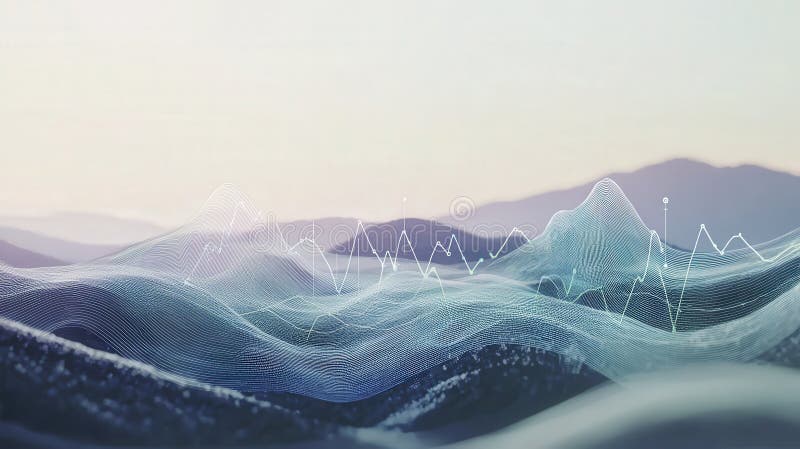 Visualizing Economic Risks in a Serene Financial Landscape Abstract Art ...