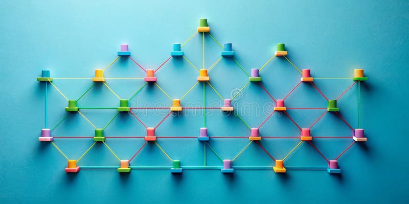 Visualizing Efficient Corporate Structures a Minimalist Line Art ...