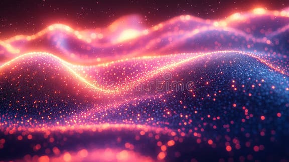 Visualizing Encrypted Data Flow with Luminous Streams in a Vibrant Abstract Design Stock ...