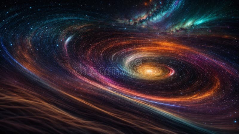 Visualizing Energy of the Cosmos in Abstract Form Stock Illustration ...