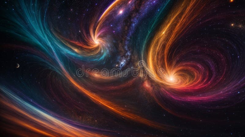 Visualizing Energy of the Cosmos in Abstract Form Stock Illustration ...