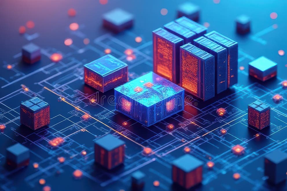 Visualizing Enterprise Hosting Infrastructure Stock Illustration ...