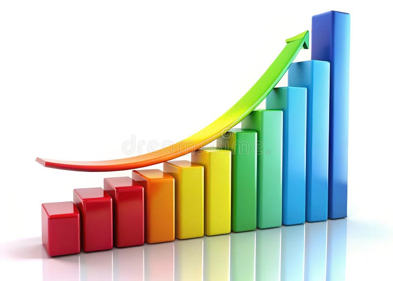 Visualizing Explosive Business Growth a Dynamic 3D Bar Graph Curve ...