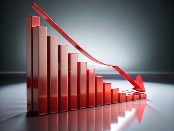 Visualizing a Financial Crisis a 3D Rendered Long Exposure of a Falling ...