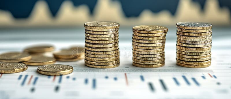 Visualizing Financial Growth Stacks of Coins Illustrating a Positive ...