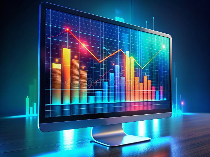 Visualizing Financial Performance a Modern Computer Screen Displaying ...
