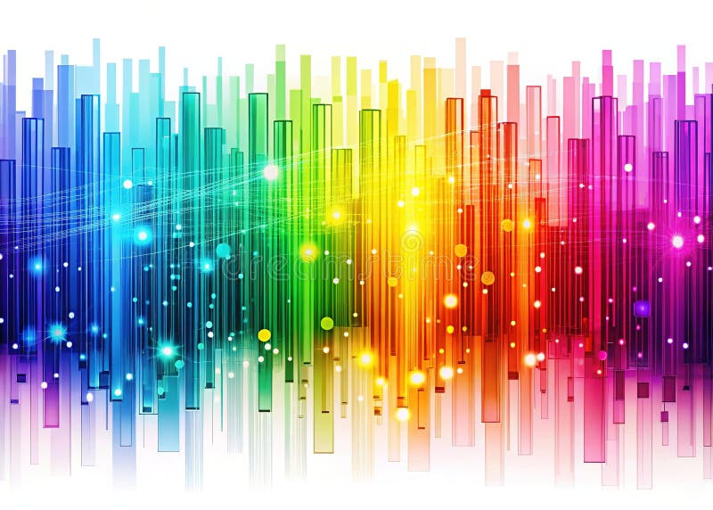 Visualizing The Future An Abstract Data Stream Background Featuring Dynamic Binary Code Network