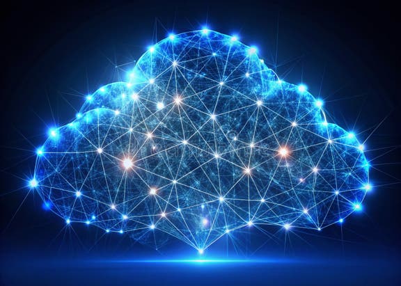 Visualizing the Future of Cloud Computing a Glowing Network of ...