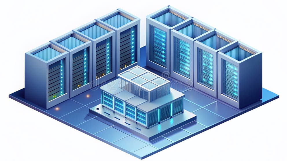 Visualizing the Future of Data an Isometric Deep Dive into Modern Big Data Centers Featuring ...