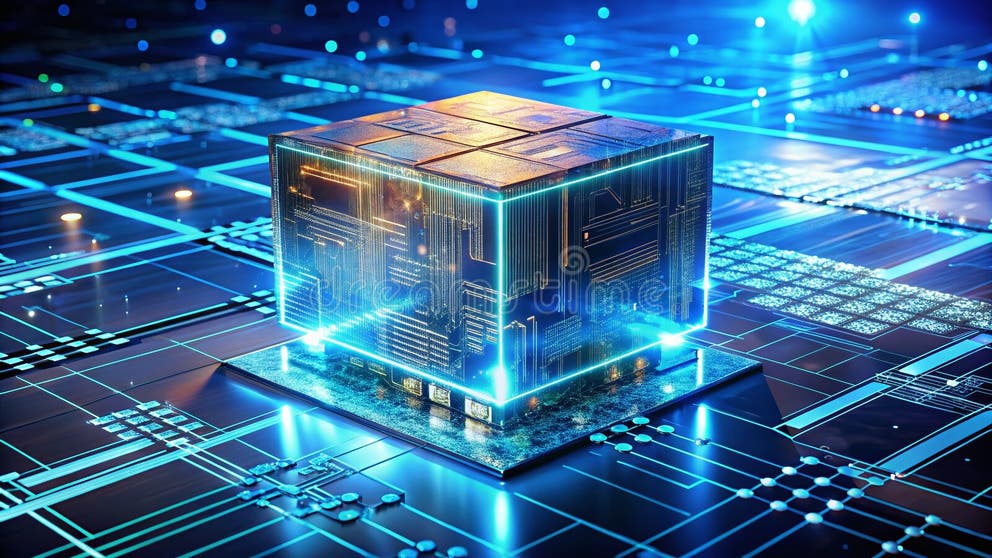 Visualizing the Future of Decentralized Networks a Blue Blockchain Cube ...