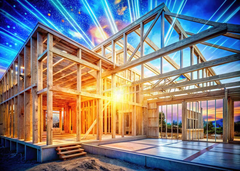 Visualizing the Future a Double Exposure of a New Homes Interior ...