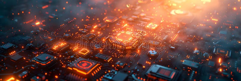 Visualizing the Future: a Futuristic Technology Landscape Illustration ...