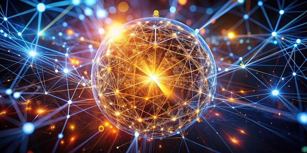 Visualizing the Future of Global Digital Supply Chains a Glowing Energy ...